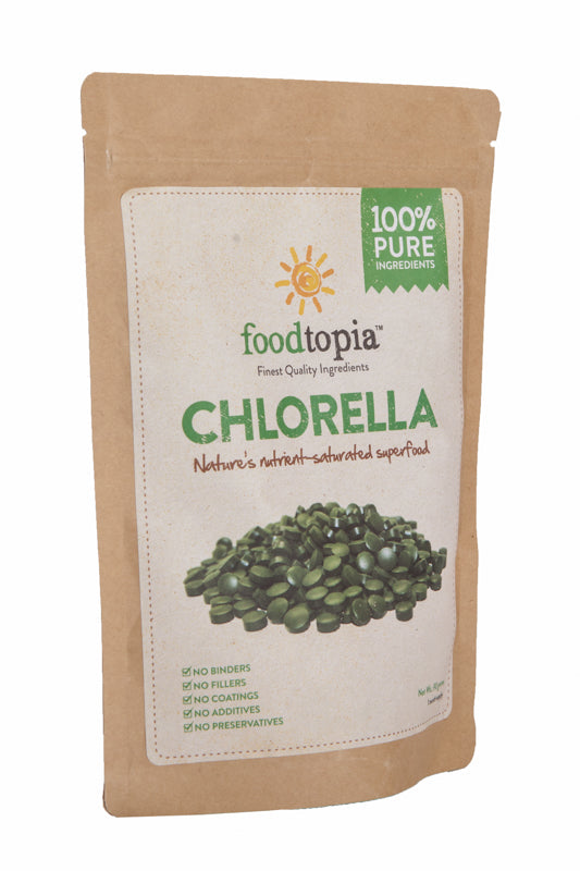Foodtopia Clean Chlorella | Chlorella Tablets | Vegan Protein – Water ...